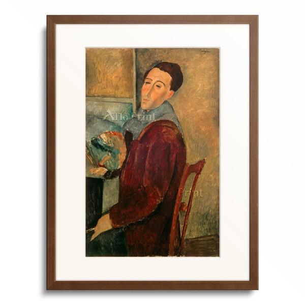 作家名： アメデオ・モディリアーニ  ( 1884年 - 1920年 ) タイトル：自画像国籍： イタリア ジャンル　： エコール・ド・パリ Modigliani, Amedeo painter,Livorno 12.7.1884 - Pa...