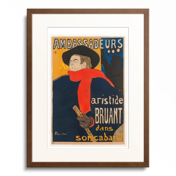 作家名： アンリ・ド・トゥルーズ＝ロートレック  ( 1864年 - 1901年 )タイトル：「アンバサドールのアリスティード・ブリュアン」フランスの画家ジャンル　： 印象派　ポスト印象派　アールヌーヴォー　象徴主義 Ambassadeur...