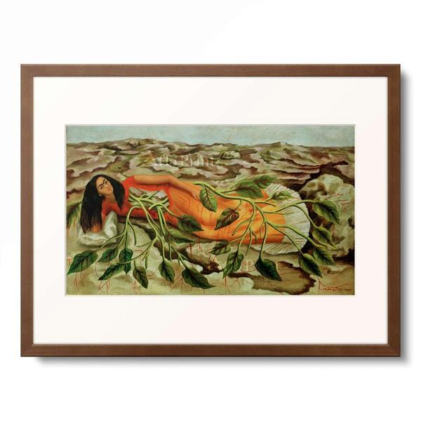 作家名： フリーダ・カーロ  ( 1907年 - 1954年 ) タイトル：「ルーツ」国籍： メキシコ Kahlo, Frida1907-1954. "Roots", 1943. Oil on metal, 30.5 × 49.9cm.Pr...