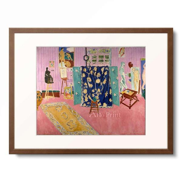 作家名： アンリ・マティス  ( 1869年 - 1954年 ) タイトル：「 バラ色の室内」フランスの画家ジャンル： フォーヴィスム　野獣派Matisse, Henri/1869-1954."L'atelier de l'artiste"...