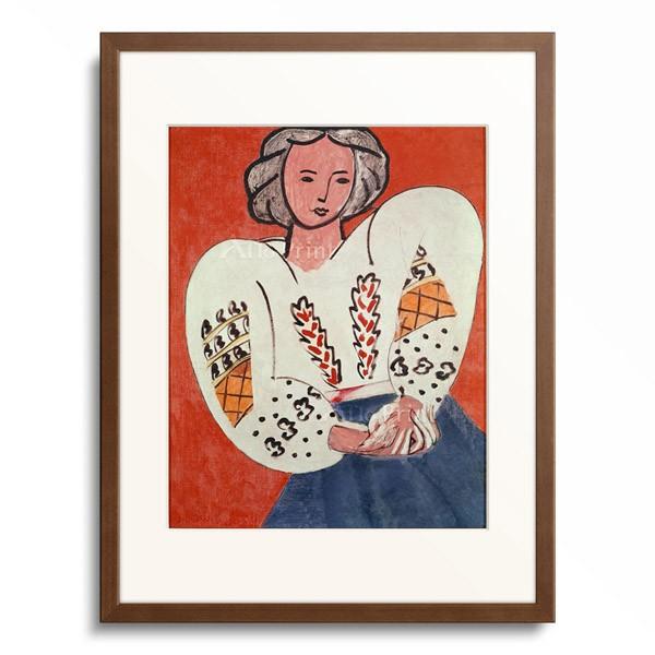 作家名： アンリ・マティス  ( 1869年 - 1954年 ) タイトル：「ルーマニアのブラウス」フランスの画家ジャンル： フォーヴィスム　野獣派Matisse, Henri/1869-1954."La blouse roumaine" ...