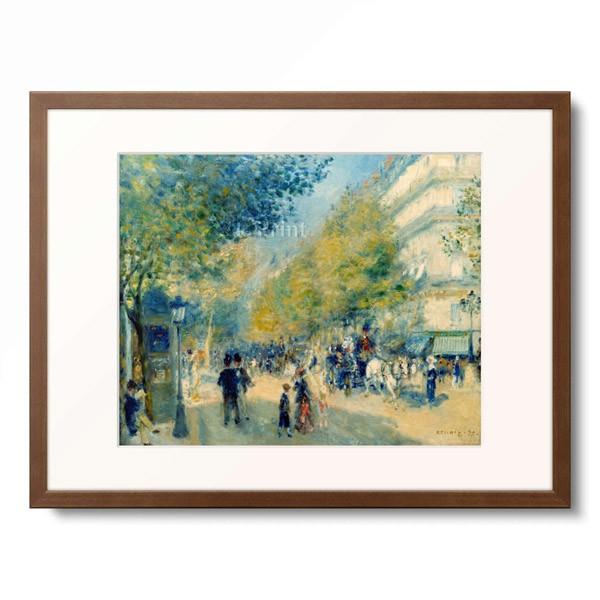 作家名： ピエール＝オーギュスト（オギュスト）・ルノワール  ( 1841年 - 1919年 ) タイトル：パリの大通りフランスの画家ジャンル　： 印象派 Renoir, Auguste/1841-1919."Les grands Boul...