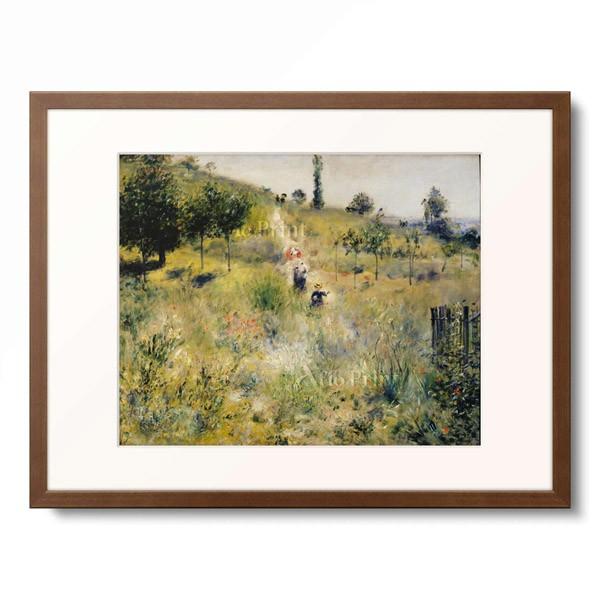 作家名： ピエール＝オーギュスト（オギュスト）・ルノワール  ( 1841年 - 1919年 ) タイトル：草原の坂道（夏の田舎道）フランスの画家ジャンル　： 印象派 Renoir, Auguste/1841-1919./"Chemin m...