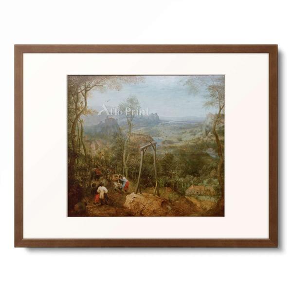 作家名： ピーテル・ブリューゲル 1世 ( 1525年頃 - 1569年 )タイトル：「絞首台の上のかささぎ」国籍： フランドル　ネーデルランドジャンル　： 初期ネーデルランド絵画Bruegel, Pieter d. A./um 1525/...