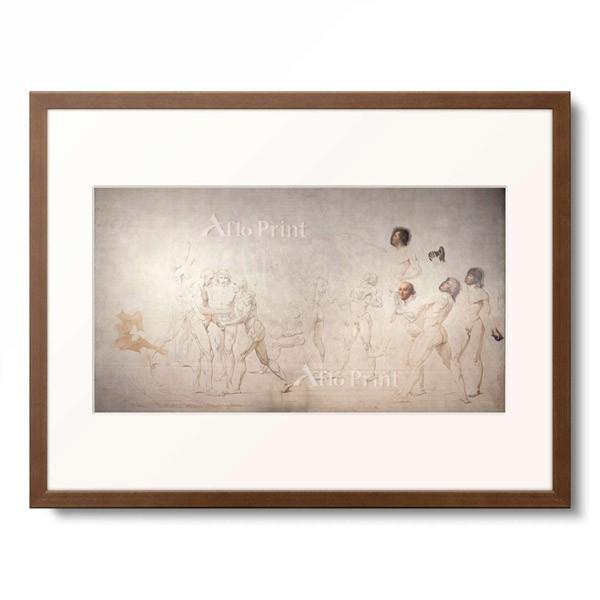 作家名： ジャック＝ルイ・ダヴィッド  ( 1748年 - 1825年 )タイトル：テニスコートの誓い(未完)フランスの画家ジャンル： 新古典主義 Title : "Le serment du Jeu de paume" (The Tenn...