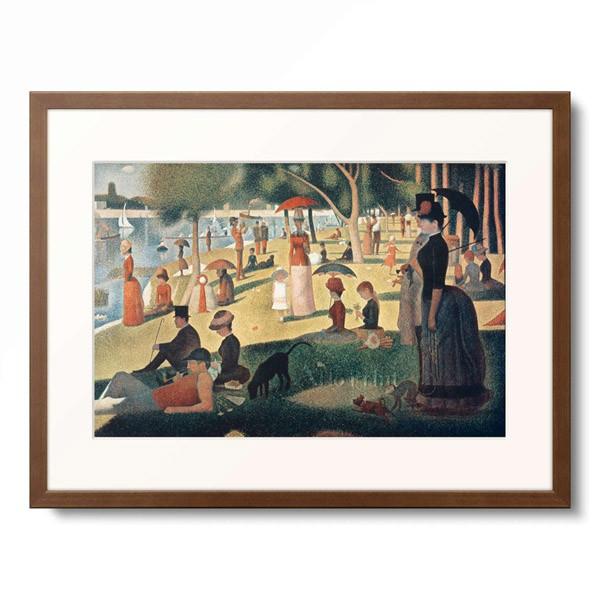 作家名： ジョルジュ・スーラ  ( 1859年 - 1891年 ) タイトル：「グランド・ジャット島の日曜日の午後」フランスの画家ジャンル： 印象派　新印象派  Ein Sonntag Nachmittag auf der Ile de l...