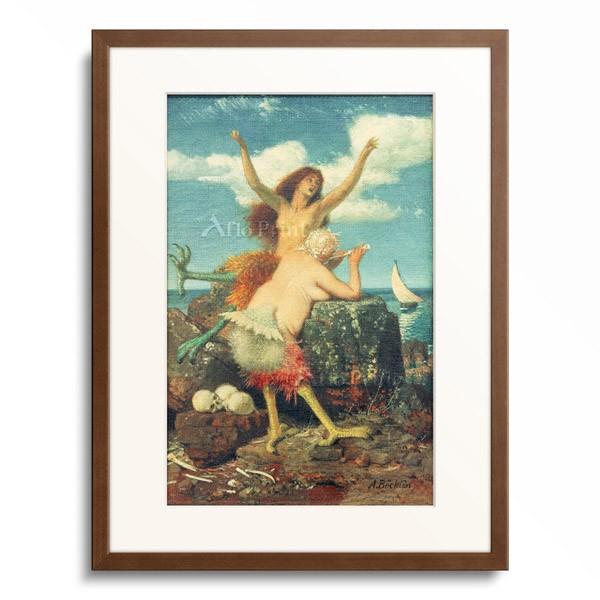 作家名： アルノルト・ベックリン ( 1827年 - 1901年 ) 国籍： スイス ジャンル： 象徴主義 Bocklin, Arnold/1827-1901."Sirenen" (Sirens), 1875.Tempera on canv...