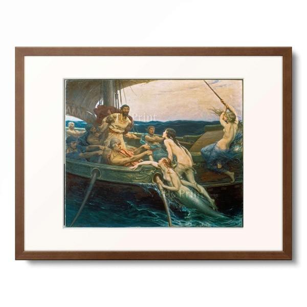 Draper, Henry James/1864-"Odysseus and the Sirens",1909./(Homer, Odyssee XII, 182)./Painting./Kingston-upon-Hull, Ferens...