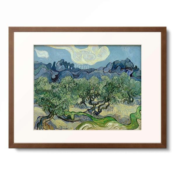 作家名： フィンセント・ファン・ゴッホ ( 1853年 - 1890年 )タイトル：「オリーブ畑」国籍： オランダジャンル　印象派　ポスト印象派  Gogh, Vincent van./1853-1890./"Olivenbaume mit...