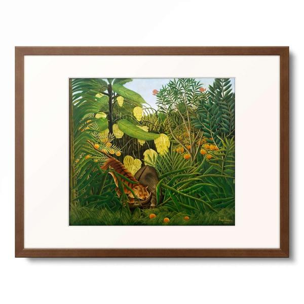 作家名： アンリ・ルソー ( 1844年 - 1910年 )国籍： フランスジャンル： 印象派　素朴派　ナイーヴ派Rousseau, Henri 1844-1910."Combat de tigre et de buffle" (Fight...