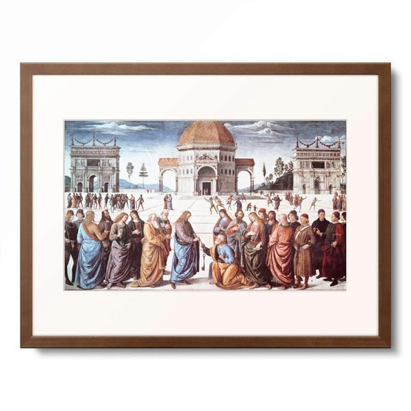 作家名 ： ペルジーノ  ( 1450年頃 - 1523年 ) タイトル :  聖ペテロへの天国の鍵の授与国籍 ： イタリア ジャンル ： ルネサンス　フィレンツェ派Perugino,/byname for Pietro di Cristo...