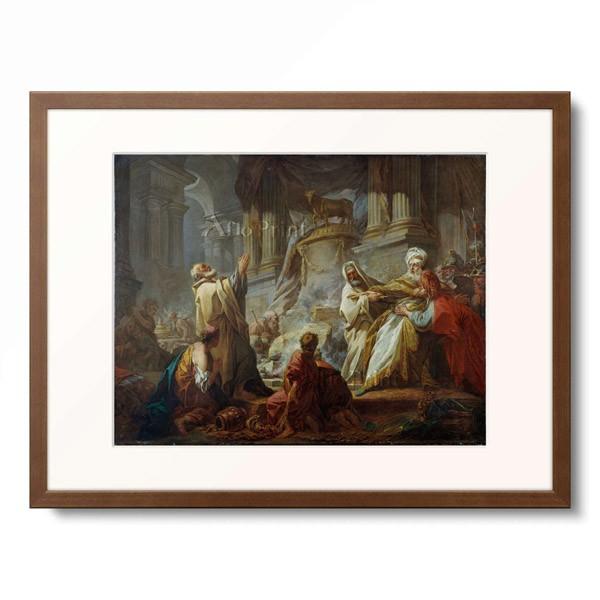 作家名：ジャン・オノレ・フラゴナール(1732-1806)　国籍：フランスJeroboam's Idolatry Fragonard, Jean-Honore1732-1806. "Jeroboam's Idolatry", 1752.Pa...