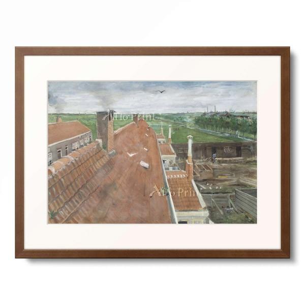 作家名： フィンセント・ファン・ゴッホ  ( 1853年 - 1890年 ) タイトル： 屋根 国籍： オランダ ジャンル： ポスト印象派　後期印象派   The Rooftops of La Haye/Gogh, Vincent van/...