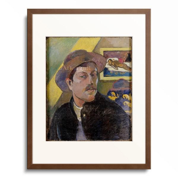 作家名： ポール・ゴーギャン  ( 1848年 - 1903年 ) タイトル：自画像フランスの画家ジャンル： 印象派　ポスト印象派 P.Gauguin, Self-portrait w. Manao Tupa./Gauguin, Paul;...