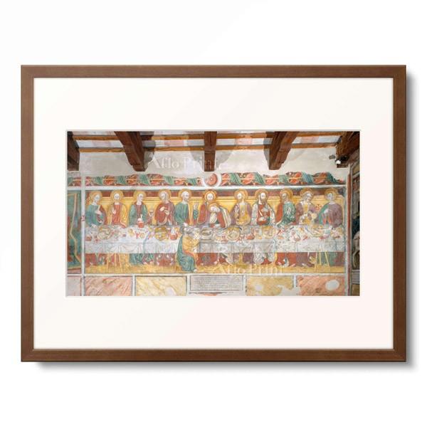 The Last Supper S.Polo di Piave (Veneto, Italy),Church S. Giorgio. "The Last Supper". Fresco, 1466, by Giovanni di Franc...