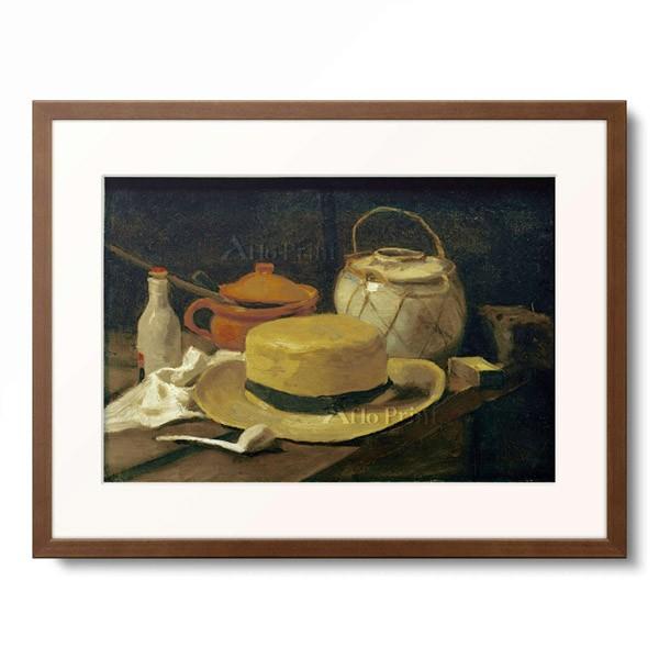 作家名： フィンセント・ファン・ゴッホ  ( 1853年 - 1890年 ) タイトル：黄色い麦わら帽子のある静物国籍： オランダ ジャンル　印象派　ポスト印象派  Gogh, Vincent van/1853-1890."Stillebe...