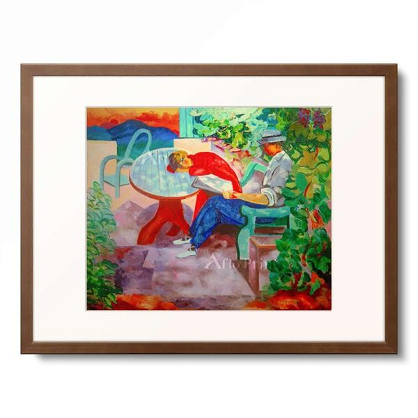 作家名：モイズ・キスリング （1891年 - 1953年）タイトル：サン＝トロペでの昼寝（キスリングとルネ）国籍：フランス ジャンル　： エコール・ド・パリ Kisling, Moise; franz. Maler poln. Herkun...