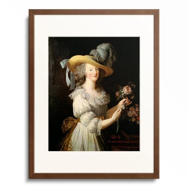Portrait of Marie Antoinette in white muslin dress.Painting, 1783, by Louise Elisabeth Vigee Le Brun (1755-1842).Oil on ...