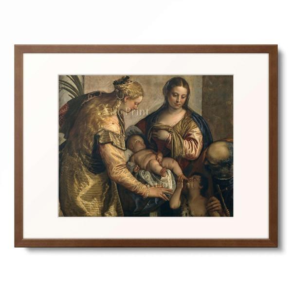 作家名： パオロ・ヴェロネーゼ  ( 1528年 - 1588年 )タイトル：聖家族と聖バルバラ、幼い洗礼者聖ヨハネ国籍： イタリア ジャンル　： ルネサンス　ヴェネツィア派The Holy family with Saint Barbar...