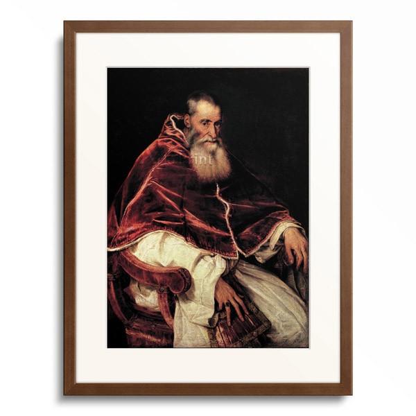 POPE PAUL III Alexander Farnese, been born to Rome, which elected in 1534, died in 1549. Painting of Titian Vecellio, 15...