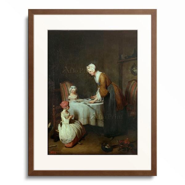 作家名： ジャン・シメオン・シャルダン ( 1699年 - 1779年 )タイトル：「食前の祈り」国籍： フランスジャンル　： ロココ美術Chardin, Jean-Baptiste-Simeon/1699-1779."Le benedic...