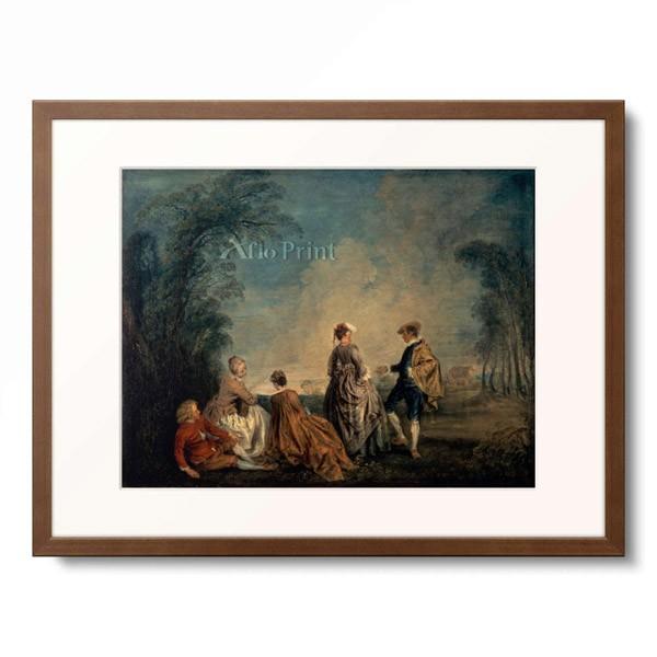 Watteau, Antoine./1684-1721."La propositon embarrasante" (An Embarassing Proposal), c. 1715/16.Oil on canvas, 65 × 84.5 ...
