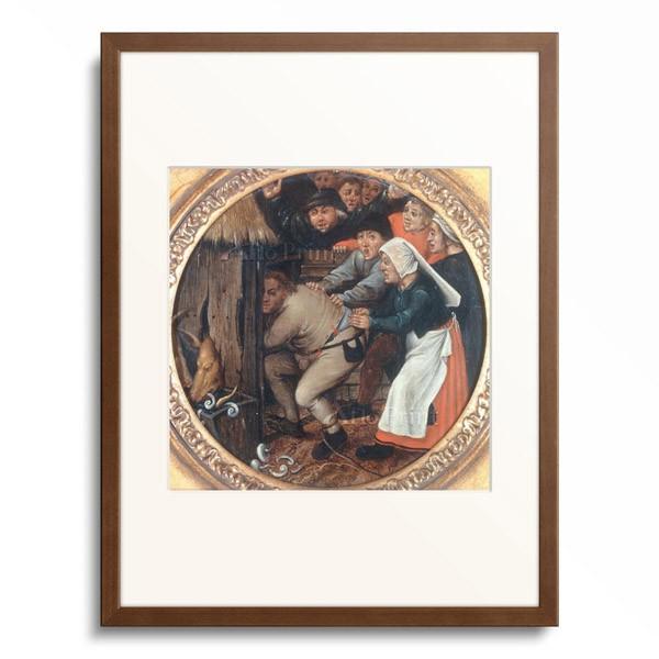 The Drunkard Pushed into the Pigsty/Brueghel (or Bruegel), Pieter, the Younger/1564-1637/8."The Drunkard Pushed into the...