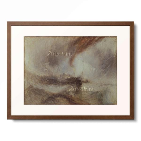 作家名： ジョゼフ・マロード・ウィリアム・ターナー  ( 1775年 - 1851年 ) タイトル：「吹雪、港の沖合の蒸気船」国籍： イギリス ジャンル　： ロマン主義   Turner / Snowstorm at Sea / 1842T...