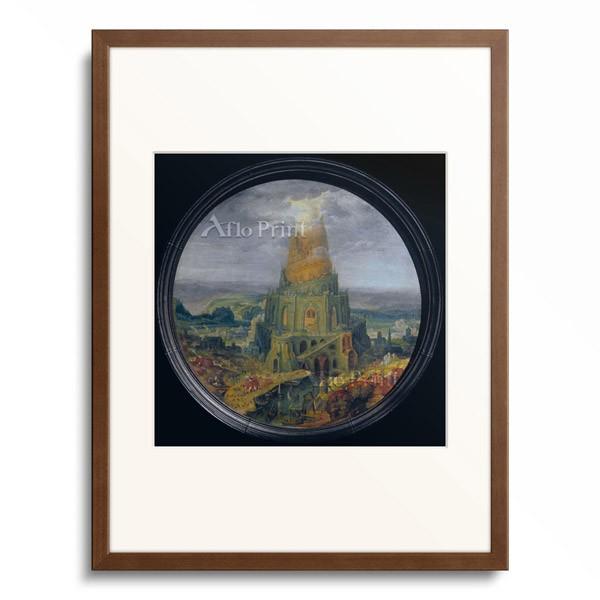 Savery, Roelant 1576-1639."The Tower of Babel", 1602.(Genesis 11: 1-9)./Oil on copper, diameter 23.4cm./On loan from the...