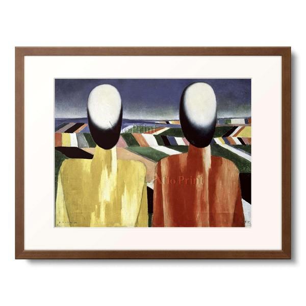 Two Farmers  c. 1928/32 Kasimir Malevich (1878-1935/Russian)  Oil on canvas  Russian State Museum, St. Petersburg