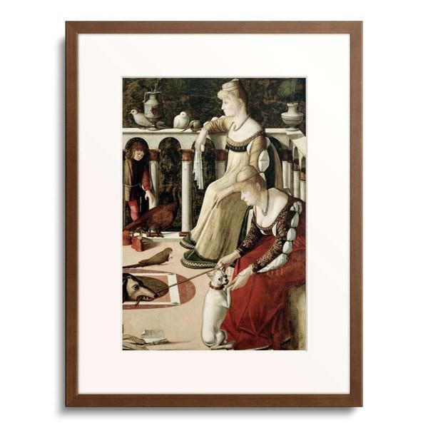 作家名： ヴィトーレ・カルパッチョ  ( 1460年 - 1526年 ) 国籍：フランス ジャンル　「フランスの画家」： ルネサンス　初期ルネサンス　ヴェネツィア派  The Two Venetian Ladies - The Courte...