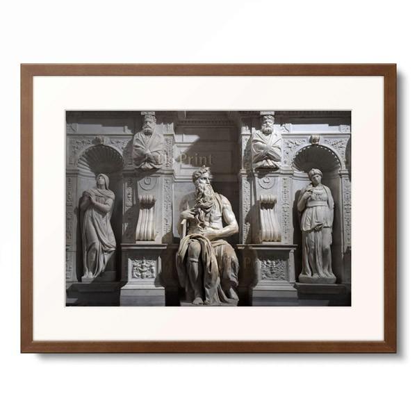 作家名： ミケランジェロ・ブオナローティ  ( 1475年 - 1564年 )タイトル：モーゼ像国籍： イタリア ジャンル　： ルネサンスMOSES, TOMB OF POPE JULIUS II by Michelangelo/The s...