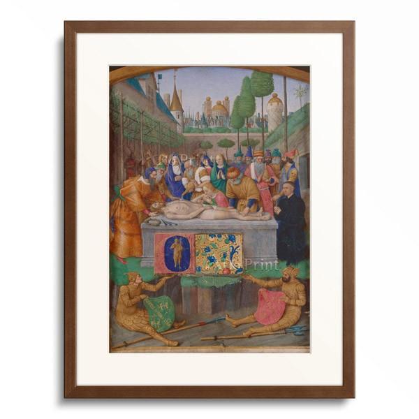 Jean Fouquet, Burial of Christ, Illumin./Fouquet, Jean; c. 1415/20 - 1477/81."Embaumement du corps de Jesus" (Burial of ...