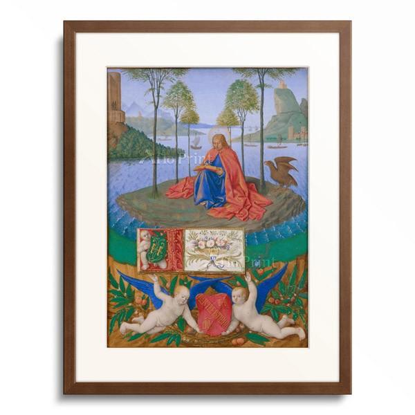 Jean Fouquet, St. John on Patmos, Illum./Fouquet, Jean c. 1415/20 - 1477/81."St. John on Patmos", c. 1455. Illumination,...