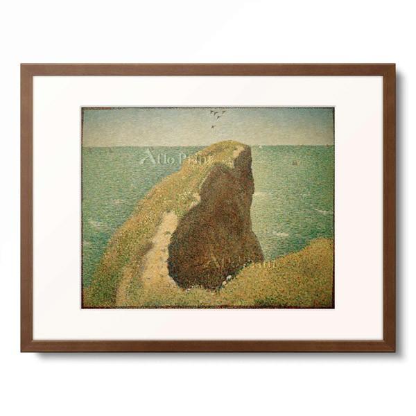 作家名： ジョルジュ・スーラ ( 1859年 - 1891年 ) タイトル：「とがったオック岬、グランカン」フランスの画家ジャンル： 印象派　新印象派 Seurat, Georges. 1859-1891."Le Bec du Hoc, G...