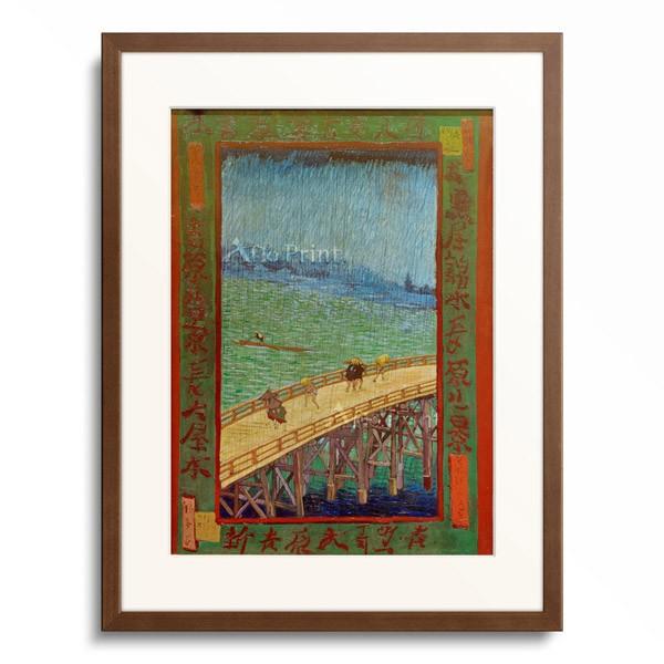 作家名： フィンセント・ファン・ゴッホ  ( 1853年 - 1890年 ) タイトル：「雨の大橋」国籍： オランダ ジャンル　印象派　ポスト印象派  Bridge in rain/after: Hiroshige, Utagawa 179...