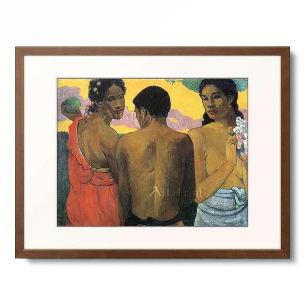 作家名： ポール・ゴーギャン  ( 1848年 - 1903年 ) タイトル：「三人のタヒチ」フランスの画家ジャンル： 印象派　ポスト印象派 P. Gauguin, Three Tahitians/Gauguin, Paul;/French...