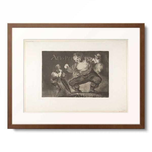 作家名： フランシスコ・ホセ・デ・ゴヤ・イ・ルシエンテス  ( 1746年 - 1828年 ) 国籍： スペイン ジャンル　：  ロマン主義 Plate 4 from the 'Disparates': Simpleton/Goya (Fr...