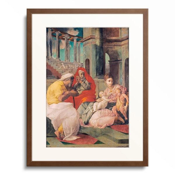 Primaticcio, Francesco. 1504-1570."Die Heilige Familie".Ol auf Schiefer, 43,5 × 31 cm./Inv. Nr. GE 128/St. Petersburg, S...