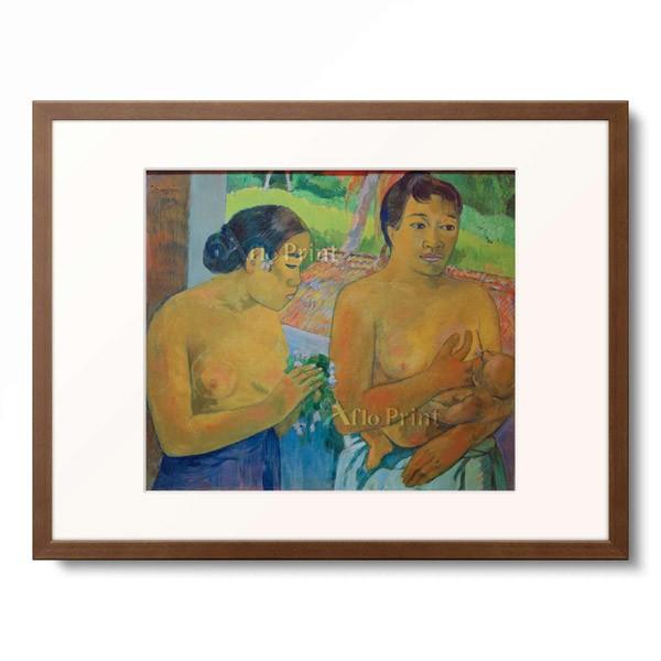 作家名： ポール・ゴーギャン  ( 1848年 - 1903年 ) タイトル：「贈りもの」フランスの画家ジャンル　： 印象派　ポスト印象派 Gauguin, Paul 1848-1903."The Offering", 1902.Oil o...