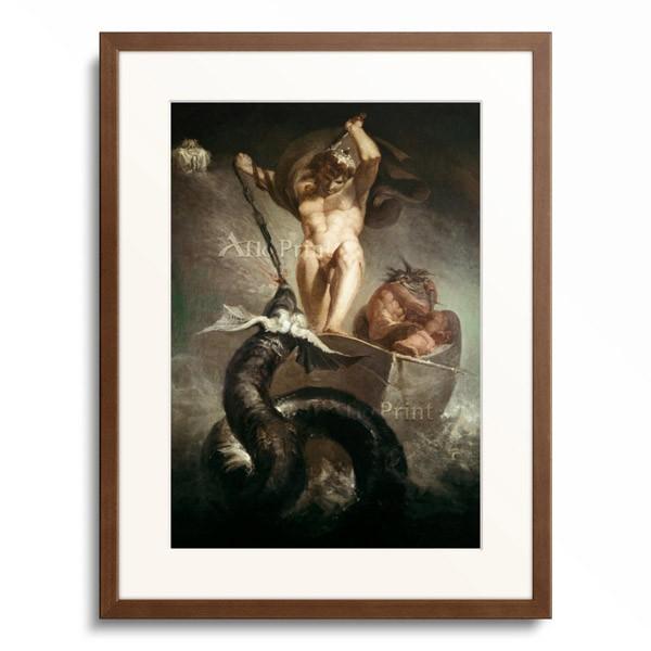 Fuseli, Henry (orig. Heinrich Fuessli), 1741-1825."Thor fighting the Midgard Serpent",1790.Oil on canvas, 133 x 94,6 cm....