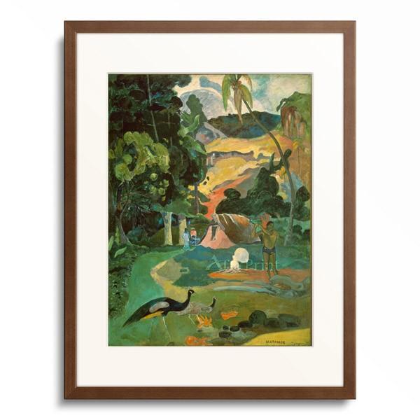 作家名： ポール・ゴーギャン  ( 1848年 - 1903年 ) タイトル：「マタモエ」フランスの画家ジャンル： 印象派　ポスト印象派 Gauguin, Paul 1848-1903. "Matamoe" (Landscape with ...