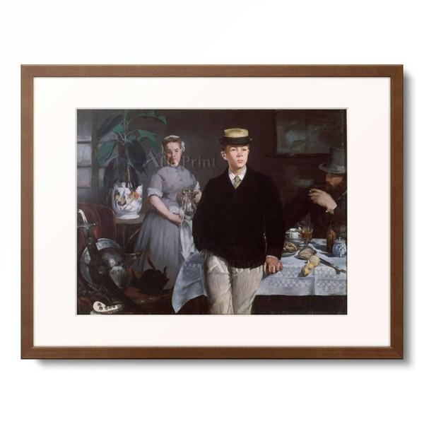 作家名： エドゥアール・マネ  ( 1832年 - 1883年 ) タイトル：「昼食会」フランスの画家ジャンル： 印象派  所蔵: ノイエ・ピナコテークバイエルン州立絵画コレクションManet, Edouard; 1832-1883."Le...