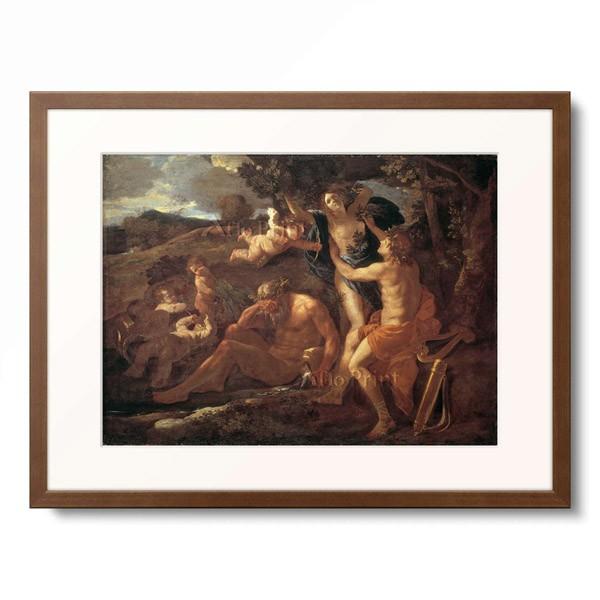 作家名： ニコラ・プッサン ( 1594年 - 1665年 ) タイトル：「アポロンとダフネ」フランスの画家所蔵：　アルテ・ピナコテークバイエルン州立絵画コレクションジャンル　： バロック Poussin, Nicolas 1594-166...