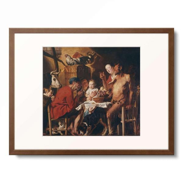 Jordaens, Jacob 1593-1678."Der Satyr beim Bauern", um 1620.(nach Asop, Fabeln, LXXIV).Ol auf Leinwand, 174 × 205 cm.Munc...