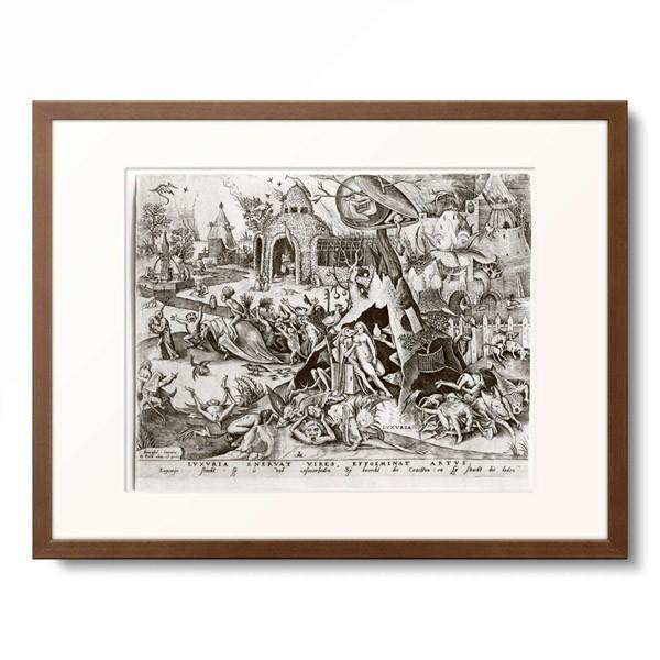 タイトル：「邪淫」七つの罪源(大罪）シリーズより彫版：ピーテル・ファン・デル・ヘイデン下絵：ピーテル・ブリューゲル 1世 ( 1525年頃 - 1569年 )国籍： フランドル　ネーデルラントジャンル： 初期ネーデルラント絵画　北方ルネサン...