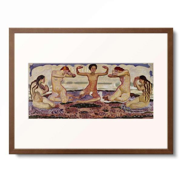 Hodler, Ferdinand 1853-1918."Der Tag" (2. Fassung), 1905.Ol auf Leinwand, 162 × 365 cm.Zurich, Kunsthaus.