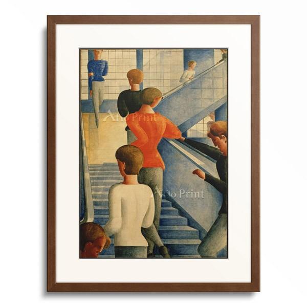 所蔵: ニューヨーク近代美術館Oskar Schlemmer. /1888-1943. /"Bauhaustreppe", 1932./ol auf Leinwand, 162,3 × 114,3 cm./New York, Museum ...