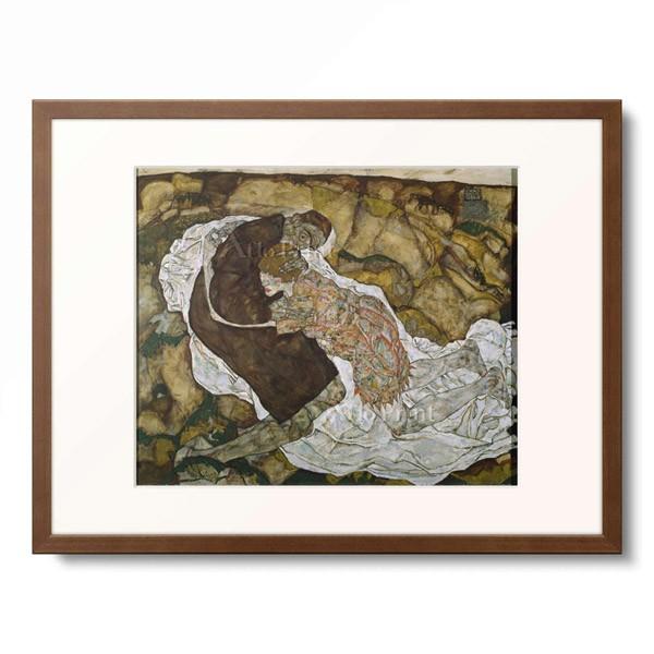 国籍： オーストリアジャンル　： 表現主義1890-1918,Austrian painter."Der Tod und das Madchen" (Death and the maiden), 1915.Oil on canvas, 15...