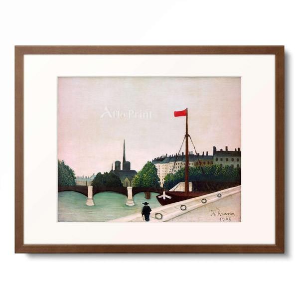 Rousseau, Henri 1844-1910."Notre Dame" (View from quay Henri IV to the Ile Saint-Louis), 1909.(In the middle the Pont de...